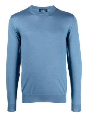 Fedeli Crew Neck Jumper - Blue