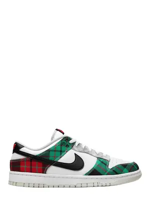 Nike Dunk Low Tartan Plaid Sneakers - White