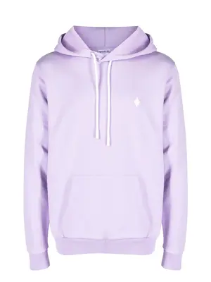 COUNTY OF MILAN Marcelo Burlon Cross Organic Cotton Hoodie - Purple
