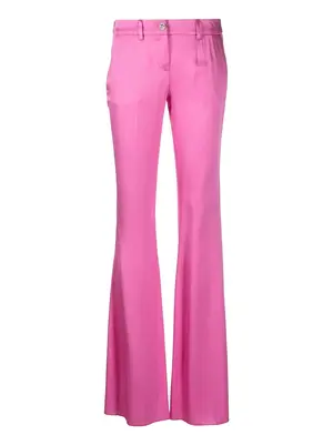 Philipp Plein Flared Satin Trousers - Pink