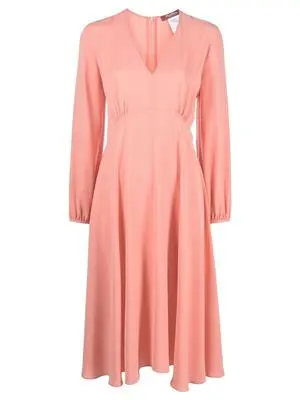 Max Mara Lago Long-sleeved Maxi Dress - Orange