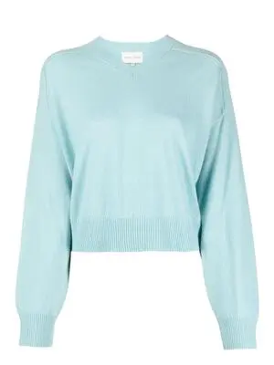 Loulou De Saison Emsalo V-neck Cashmere Jumper - Blue