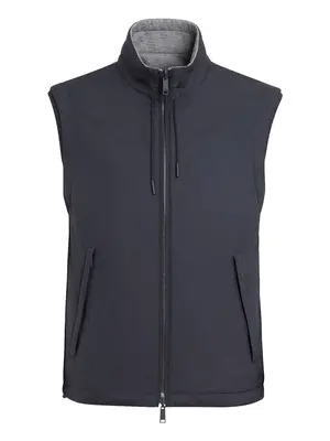 Zegna Reversible Zip-up Vest - Blue