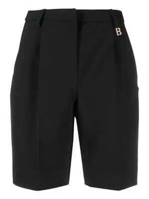 BLUGIRL Logo-charm Tailored Shorts - Black