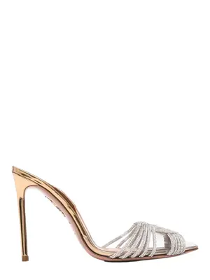 AQUAZZURA Gatsby 105mm Slingback Pumps - Gold