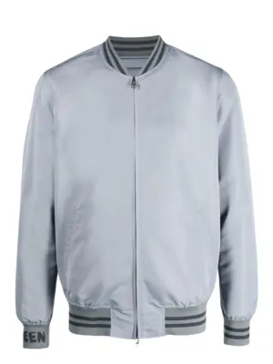 ALEXANDER MCQUEEN Alexander McQueen Logo-Print Bomber Jacket