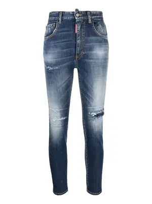 Dsquared2 Twiggy Cropped Jeans - Blue