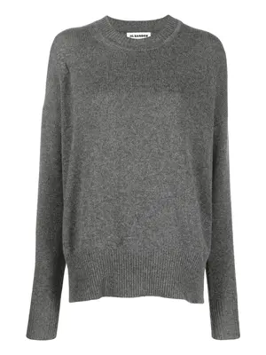 JIL SANDER Crew Neck Cashmere Jumper - Grey