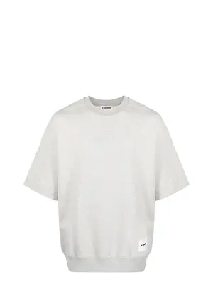 JIL SANDER Short-sleeve Cotton Sweatshirt - Grey