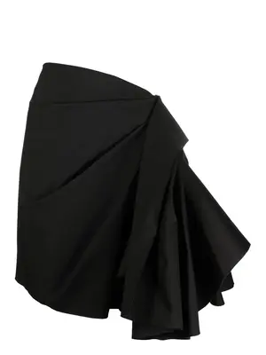 Rick Owens Draped Mini Skirt - Black