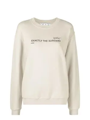 Off-White Slogan-print Sweatshirt - Neutrals