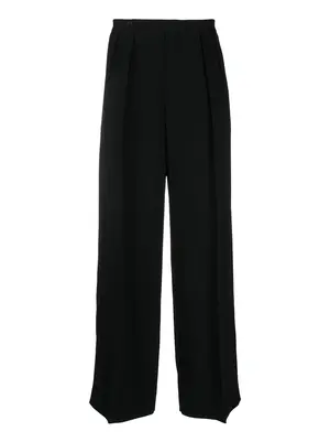 Aspesi High-waisted Wide-leg Trousers - Black