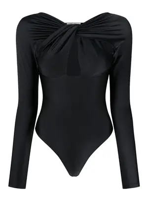 Coperni Twisted Cut-out Bodysuit - Black