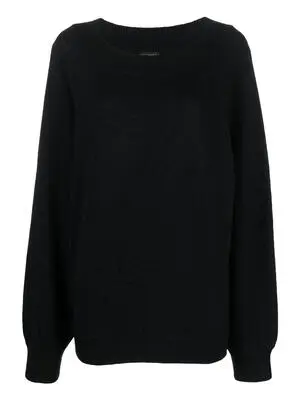 TOM FORD Ribbed-knit Round Neck Jumper - Black