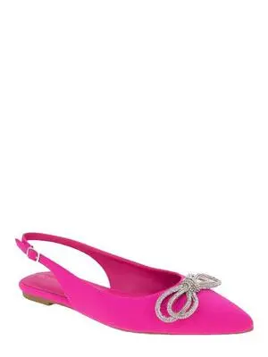 Bcbgmaxazria BCBG Kristin Rhinestone Slingback Mules Fuchsia Pink Neoprene