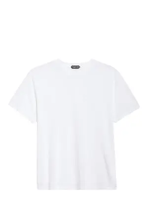 TOM FORD Short Sleeve Crewneck T-shirt Chalk