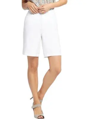 NYDJ Linen Blend Bermuda Shorts - Optic White