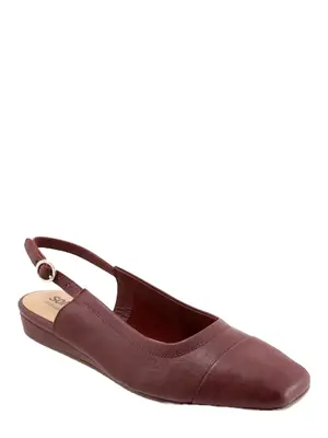 Softwalk SoftWalk® Vittoria Slingback Flat Mahogany