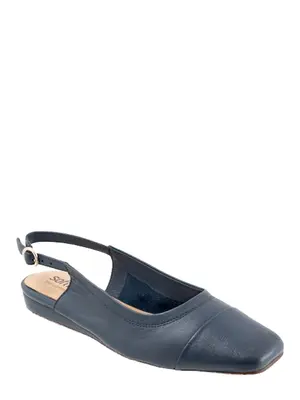 Softwalk SoftWalk® Vittoria Slingback Flat Navy