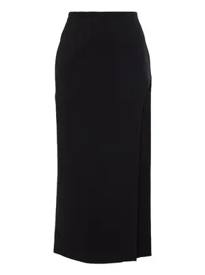 Giuseppe Di Morabito Satin Cady Midi Skirt - Black