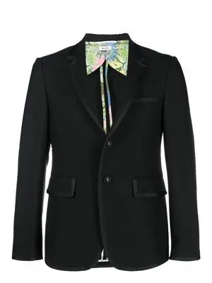 Thom Browne Satin-trim Wool Blazer - Black