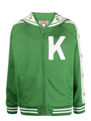 Kenzo Elephant-print Varsity Jacket - Green