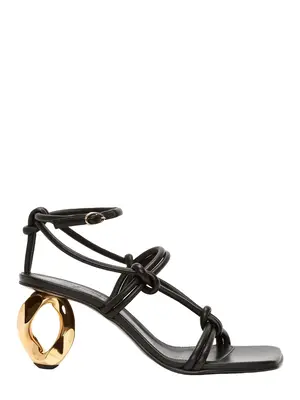 JW Anderson Chain-heel Strappy Sandals - Black