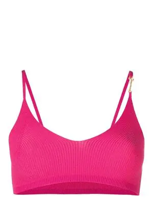 Jacquemus Le Bandeau Pralu Knitted Bralette - Pink