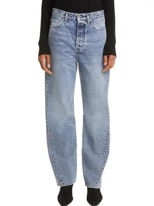 TOTEME Twisted Seam Straight Leg Jeans - Worn Blue 485