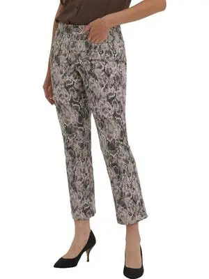 NYDJ Marilyn Straight Leg Ankle Jeans Desert Python