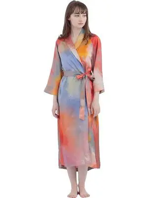 FOO TOKYO Watercolor Silk Gown Orange
