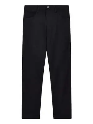 Giorgio Armani Regular-fit Stretch Cotton Trousers - Black