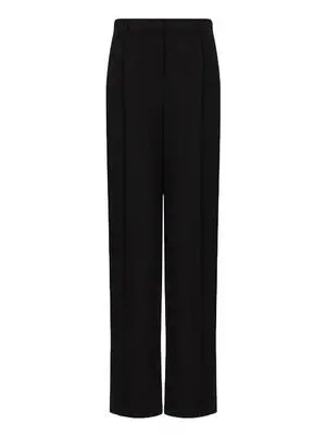Emporio Armani Pleated Trousers - Black