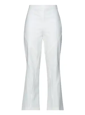 High Flared Leg Pants White