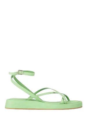 GIA / RHW Textile Ankle Strap Sandals Green