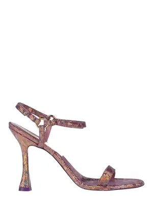 By Far BY FAR Leather Ankle Strap Sandals Light Purple