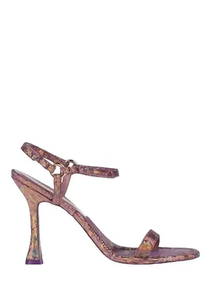 By Far BY FAR Leather Ankle Strap Sandals Purple