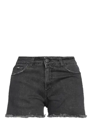 FAMILY FIRST Denim Stretch High-waisted Shorts - Black