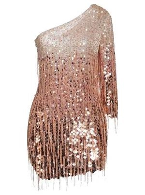 Elisabetta Franchi Sequin Embellished Mini Dress - Copper