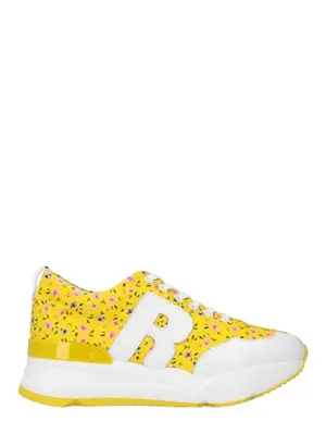 RUCOLINE Low-Top Sneakers With Floral Print Yellow