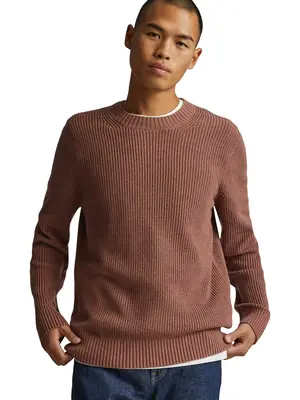 Everlane Everlane Ribbed Crew Neck Sweater Brown Brown