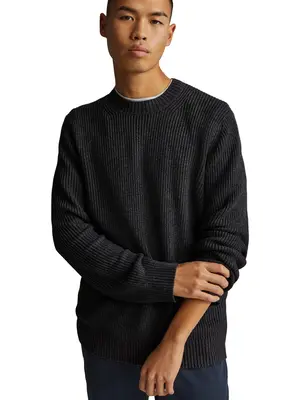 Everlane Everlane Ribbed Crew Neck Sweater Heather Ash