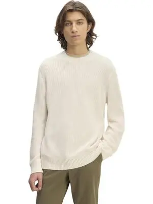 Everlane Everlane Ribbed Crew Neck Sweater Heathered Canvas
