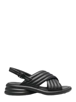 Camper Spiro Cross-strap Sandals - Black