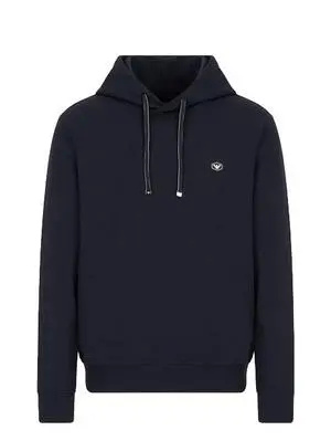 Emporio Armani Hooded Micro Logo Sweatshirt - Navy