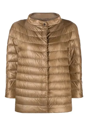 Herno Elsa Quilted Puffer Jacket - Brown