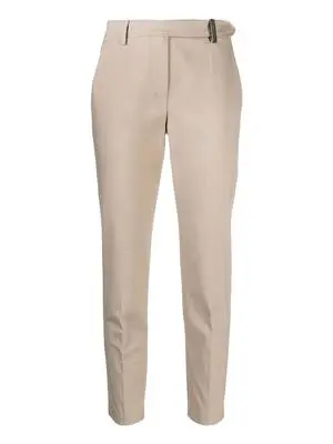 Brunello Cucinelli Cropped Slim-leg Trousers - Neutrals