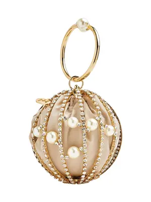 Rosantica Chloe Faux-pearl Sphere Bag - Gold