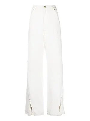 Blumarine High-rise Wide-leg Jeans - White