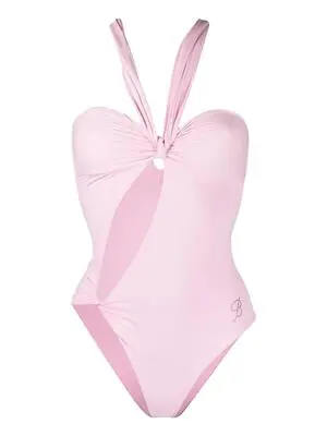 Blumarine Knot-detail Sleeveless Bodysuit - Pink
